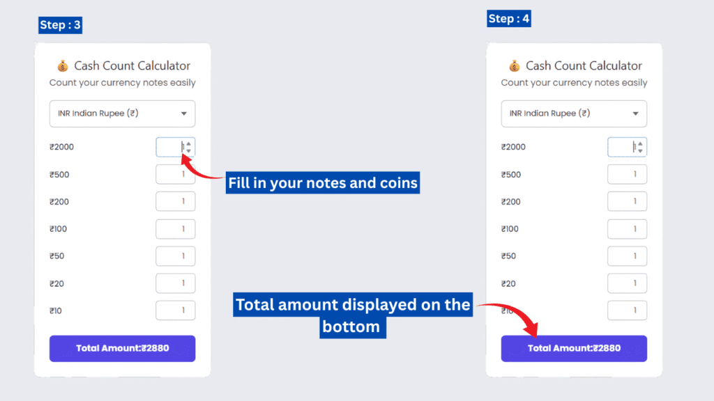 Smart Cash Count Calculator 2025 – Fast & Accurate Currency Tool